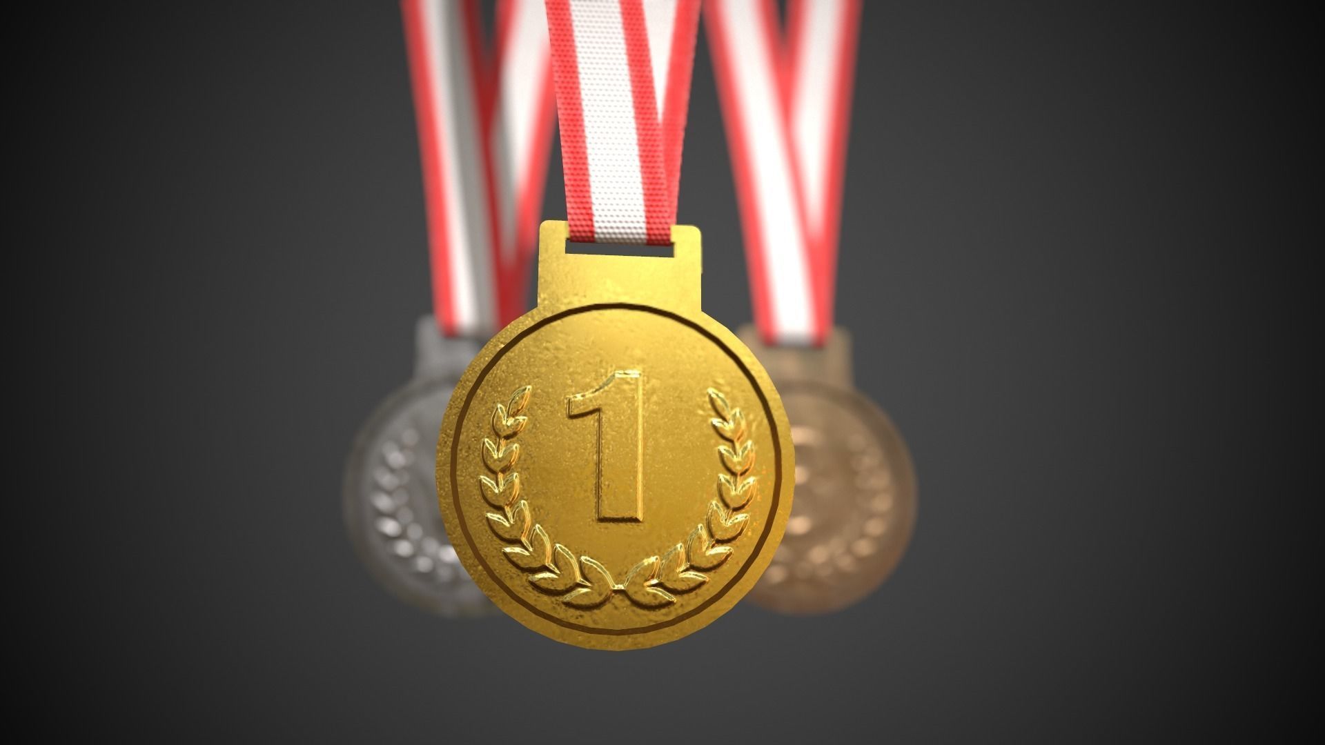 3D model Olympic Medals Sport Competition Medals VR / AR / low-poly ...