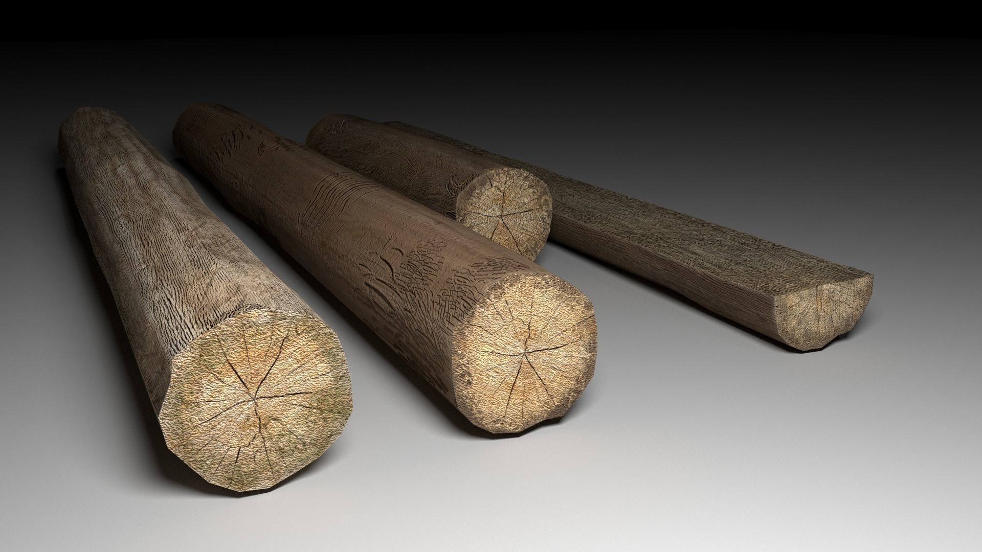 3D model tree logs mini pack VR / AR / low-poly | CGTrader