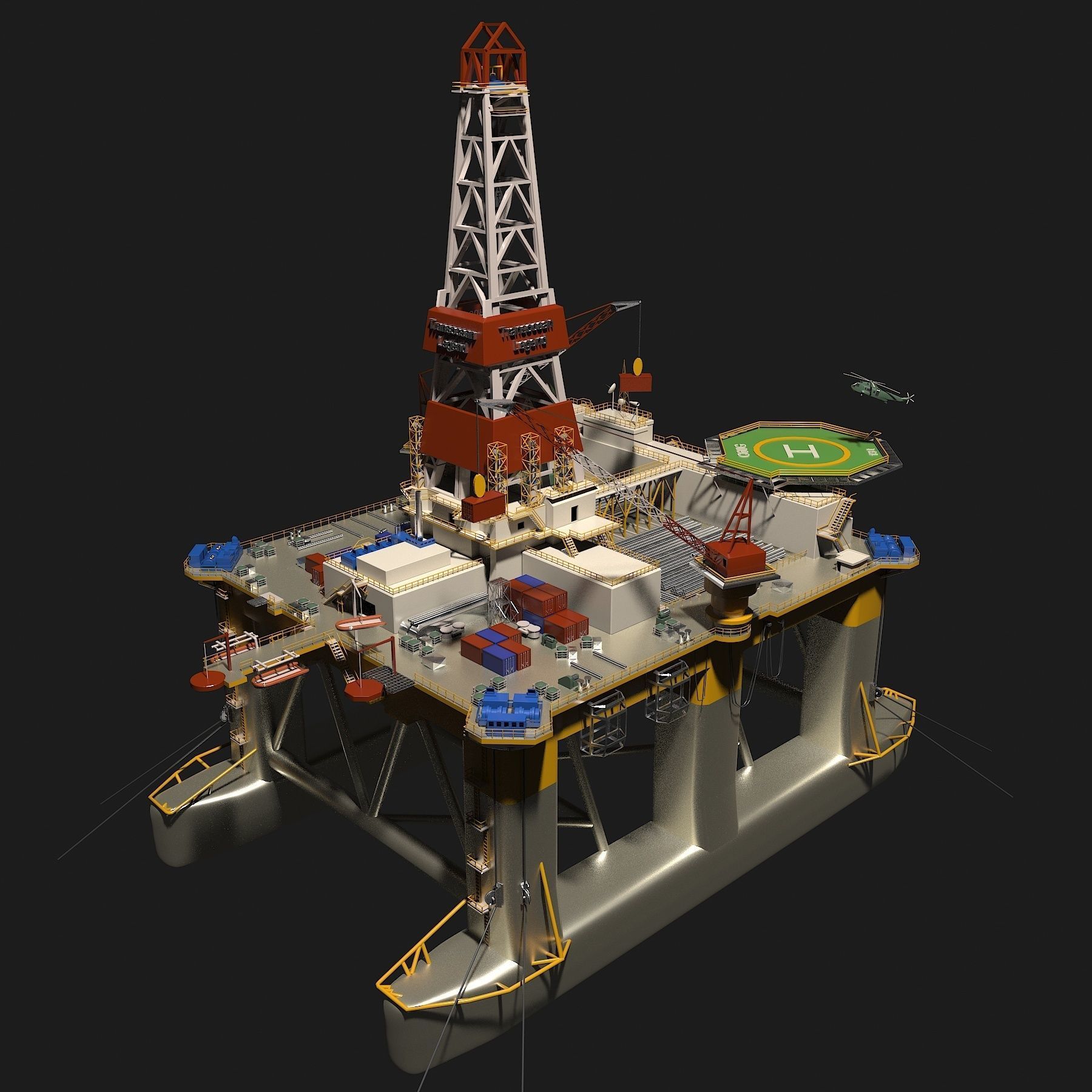 TransOcean Legend Oil Platform 3D model | CGTrader