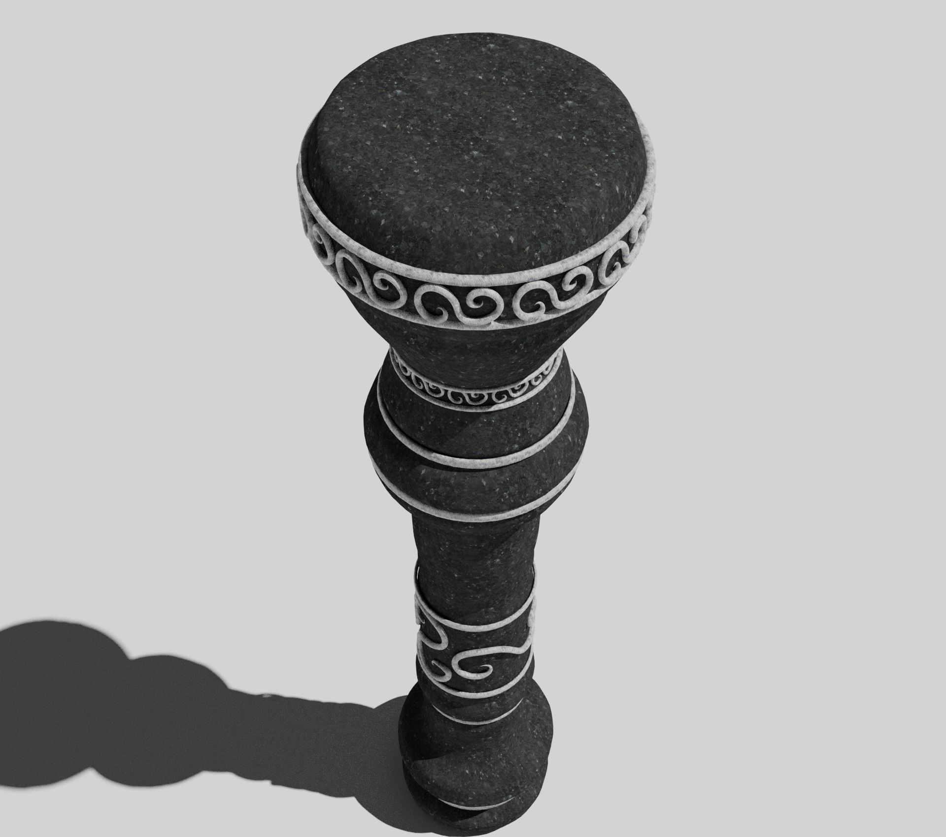 Black columns free 3D model | CGTrader