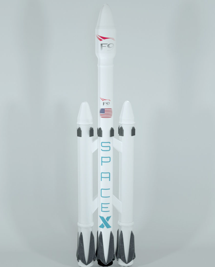 Falcon 9 Heavy LowPoly Model free VR / AR / low-poly 3D model | CGTrader