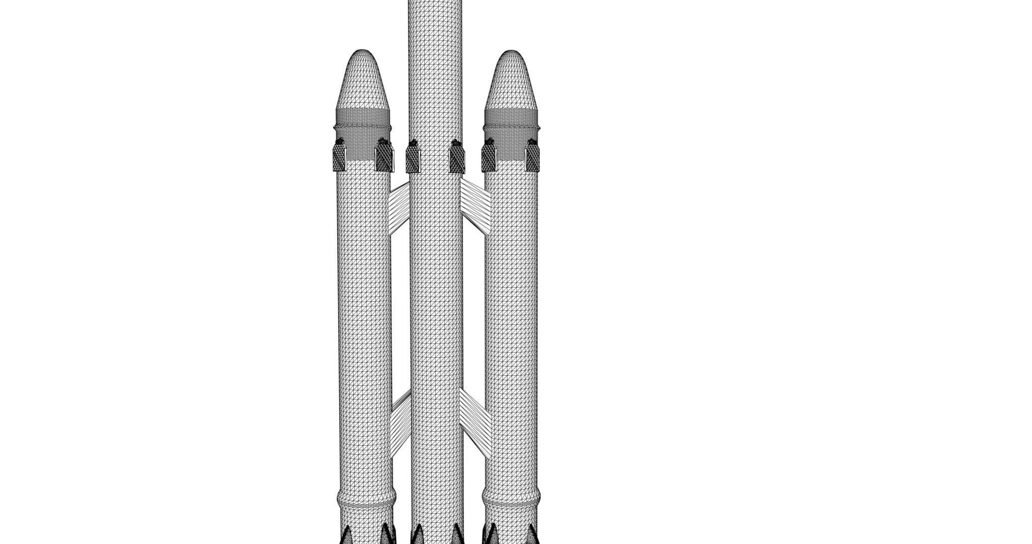 Falcon 9 Heavy LowPoly Model free VR / AR / low-poly 3D model | CGTrader