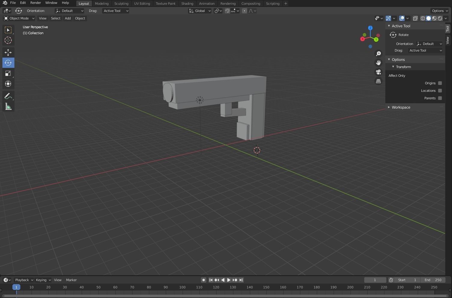 Deagle Design Blender free 3D model rigged | CGTrader