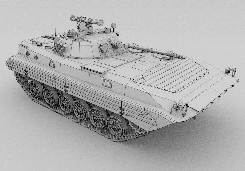 BMP-2 military tank 3D model | CGTrader