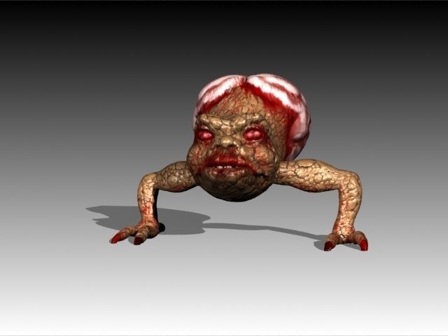3D model Brain Monster VR / AR / low-poly rigged animated | CGTrader