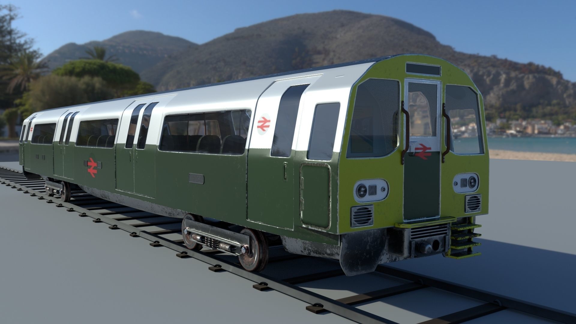 Subway metro train carriage 3D model rigged | CGTrader
