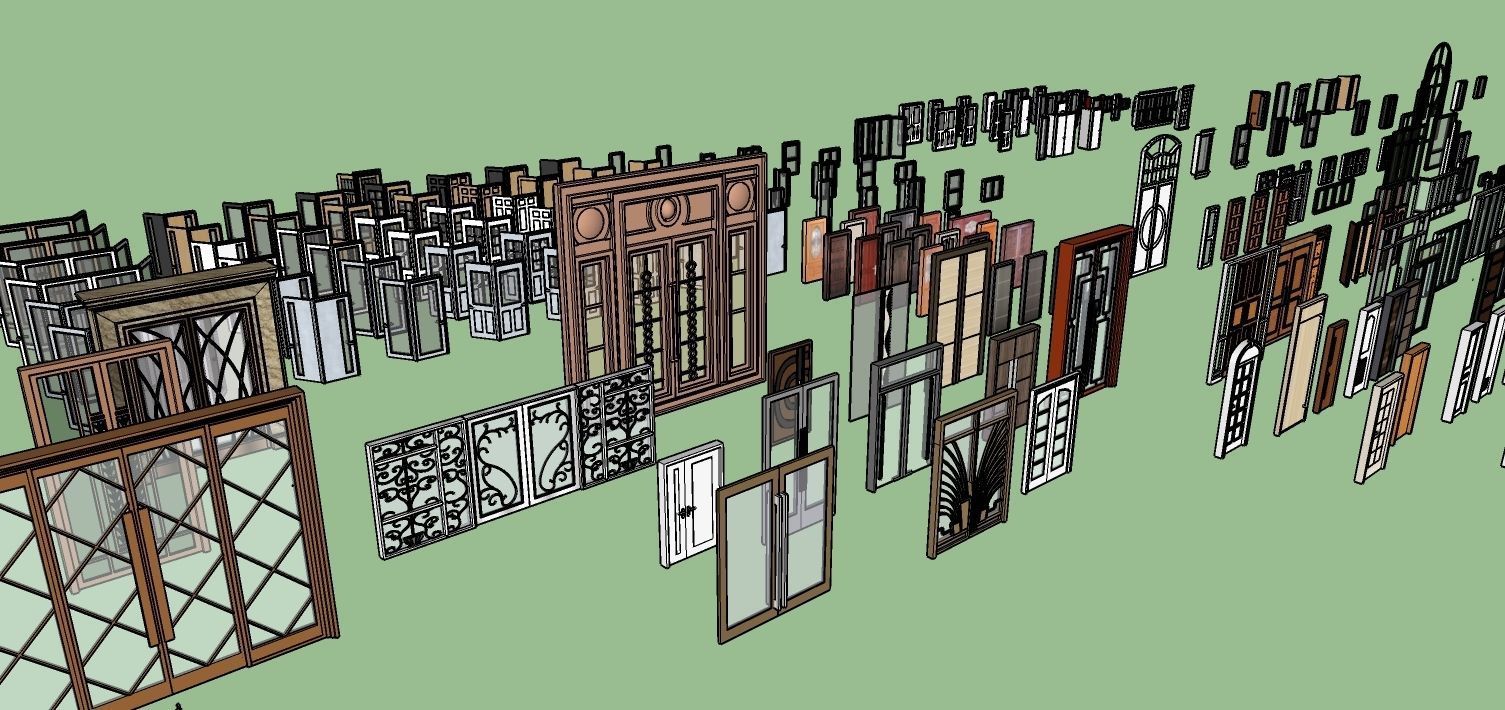 Doors and Windows for Sketchup 3D model | CGTrader