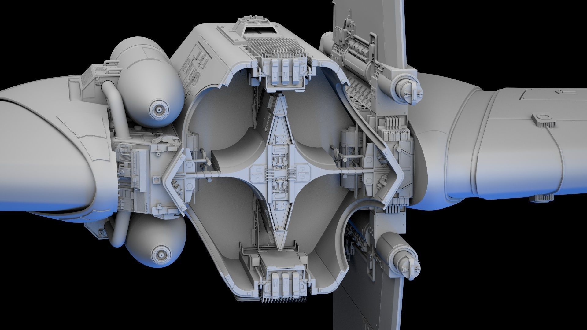B-WING star wars fighter flying in space 3D model animated | CGTrader