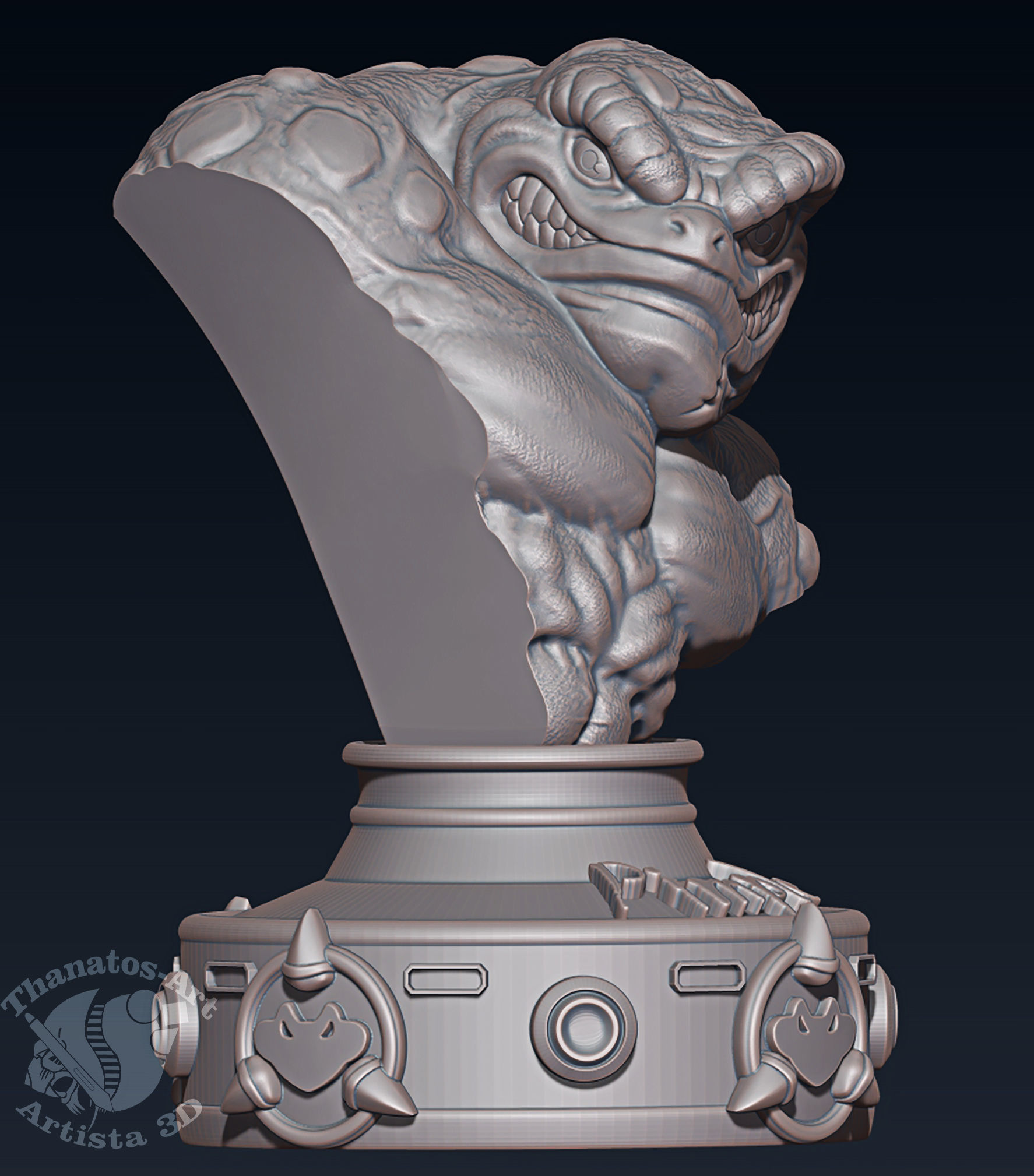 Battletoads Bust Pimple Fan Art free 3D model 3D printable | CGTrader