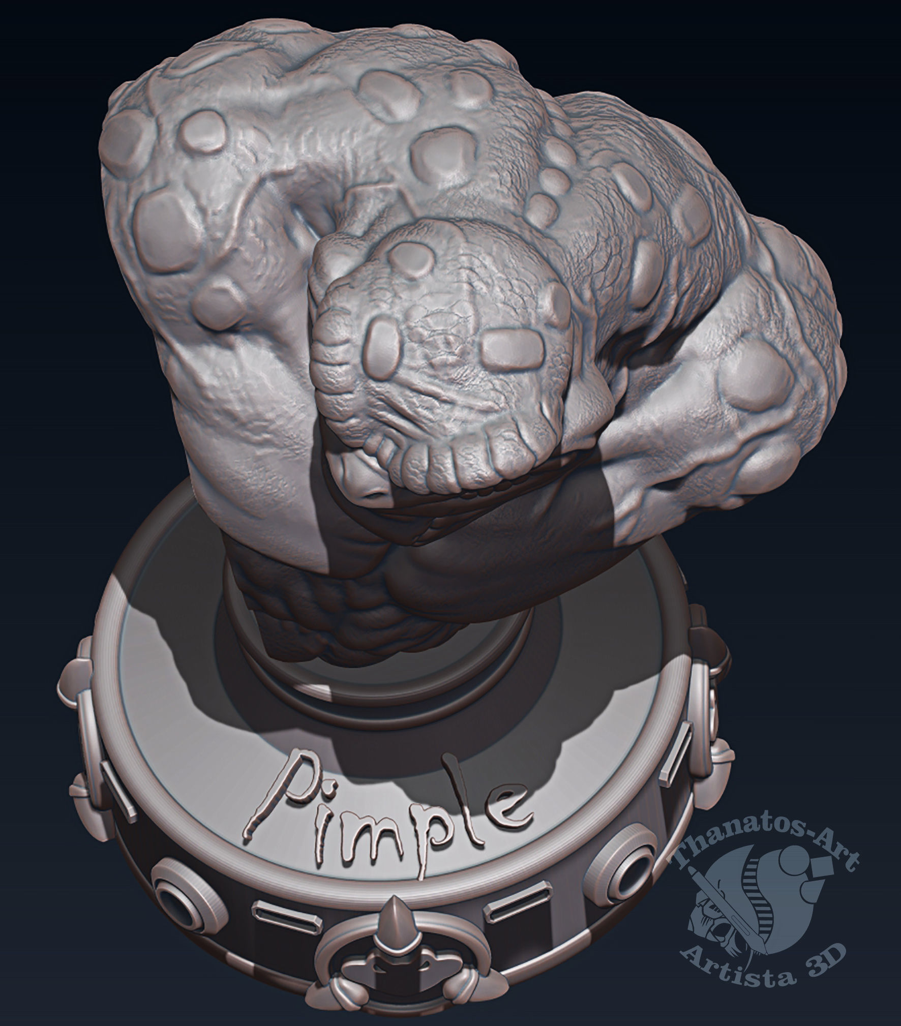 Battletoads Bust Pimple Fan Art free 3D model 3D printable | CGTrader