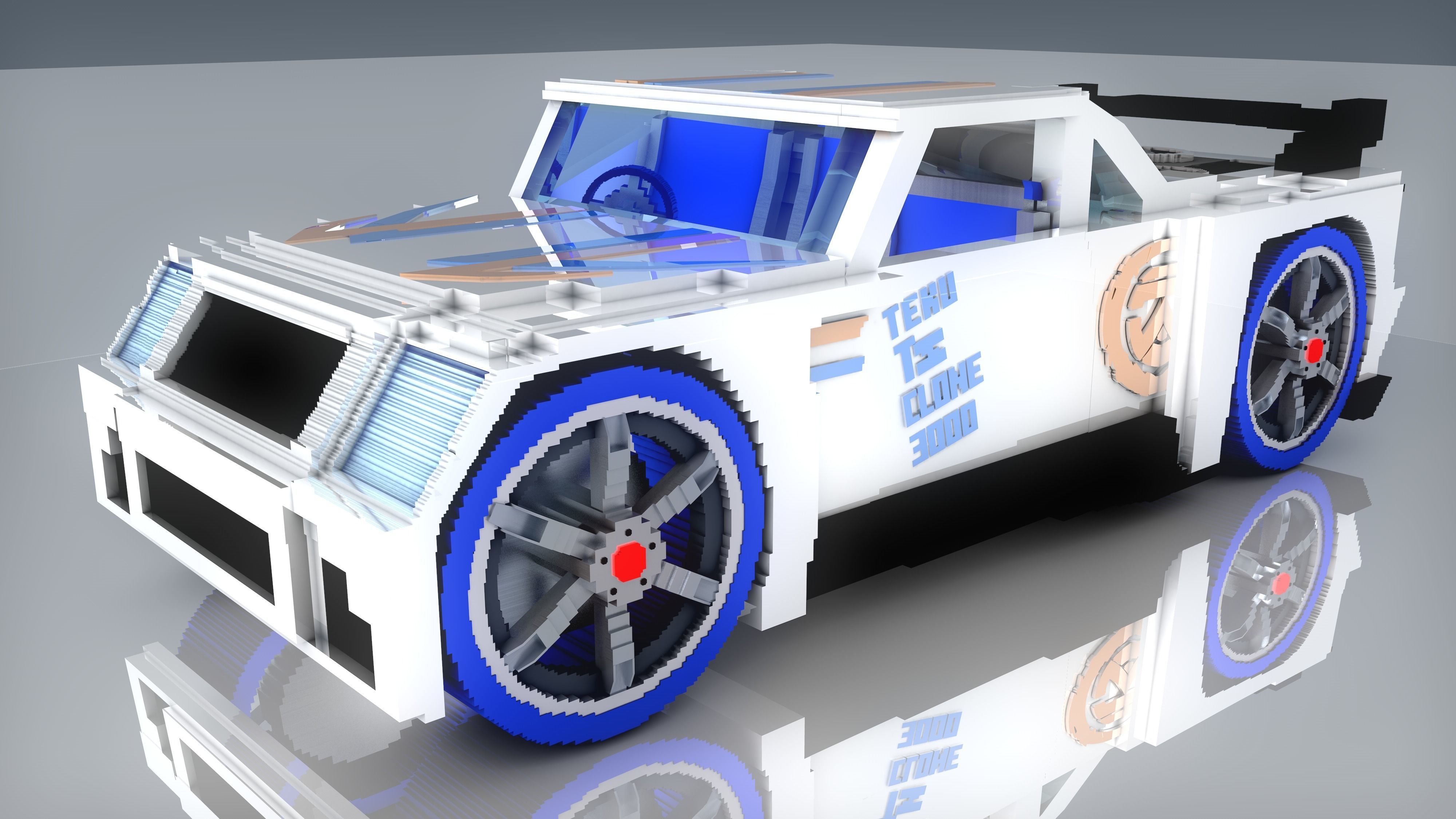Minecraft Bassline Car 3D Model V1 free 3D model | CGTrader