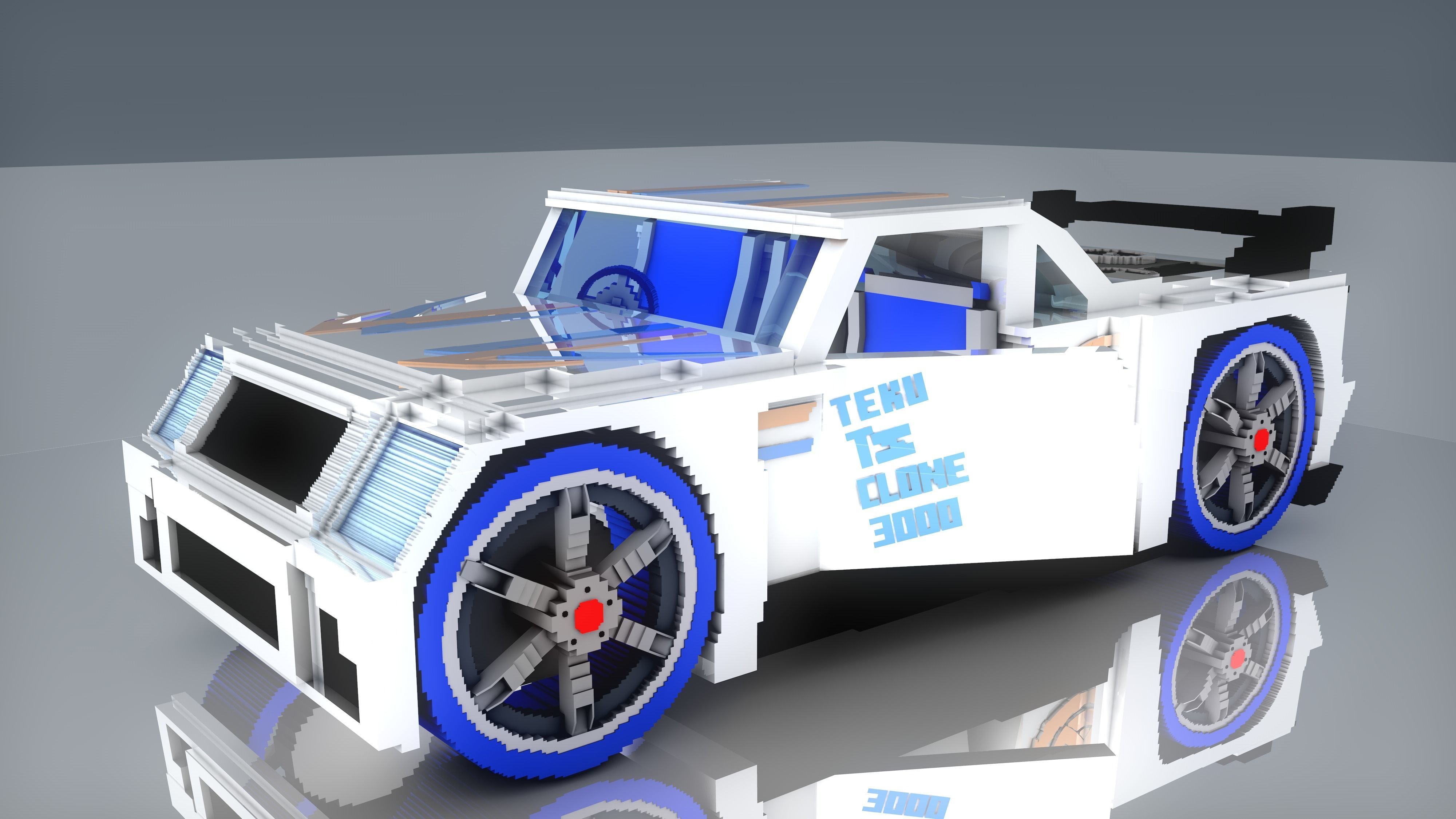 Minecraft Bassline Car 3D Model V1 free 3D model | CGTrader