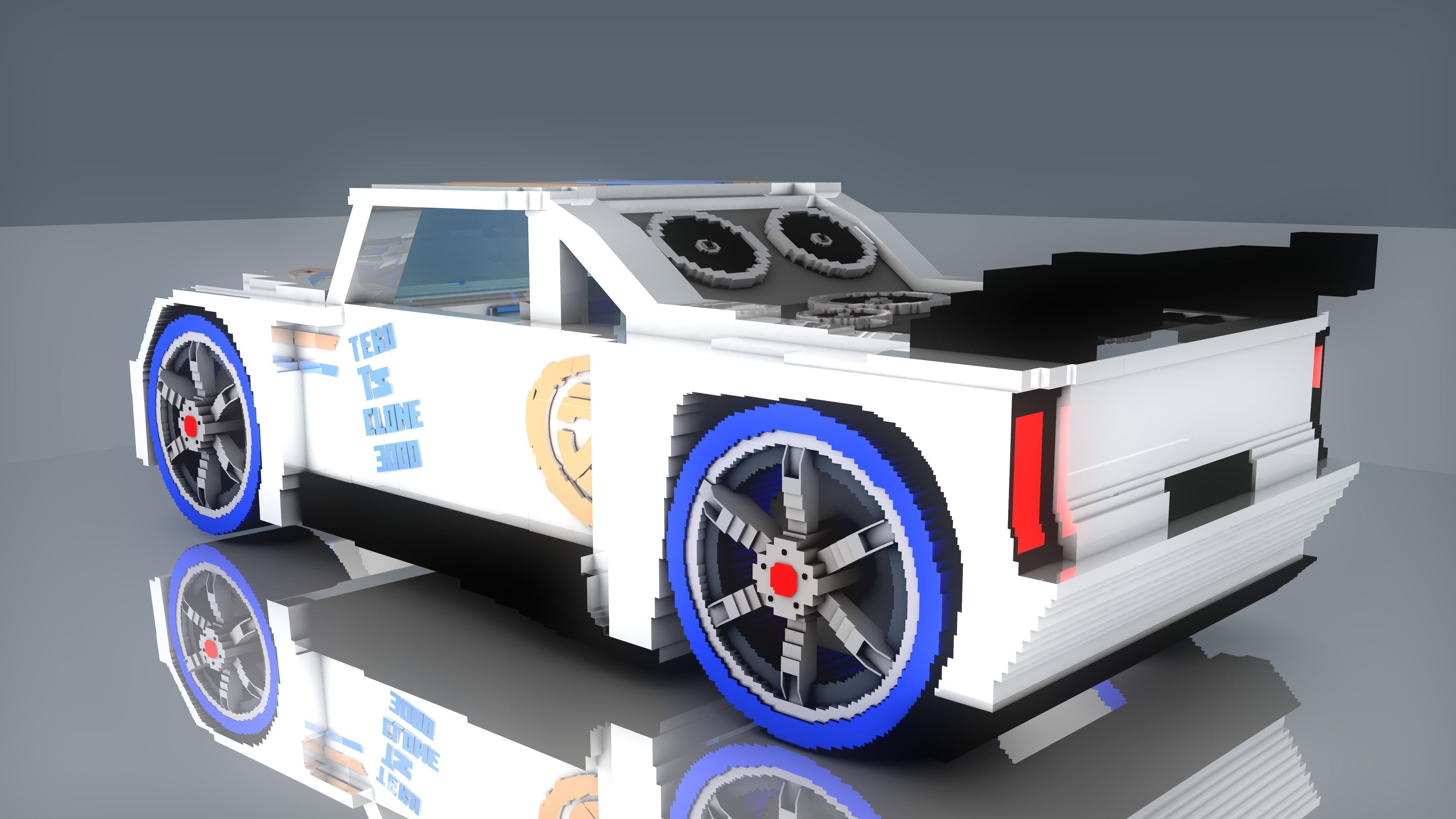 Minecraft Bassline Car 3D Model V1 free 3D model | CGTrader