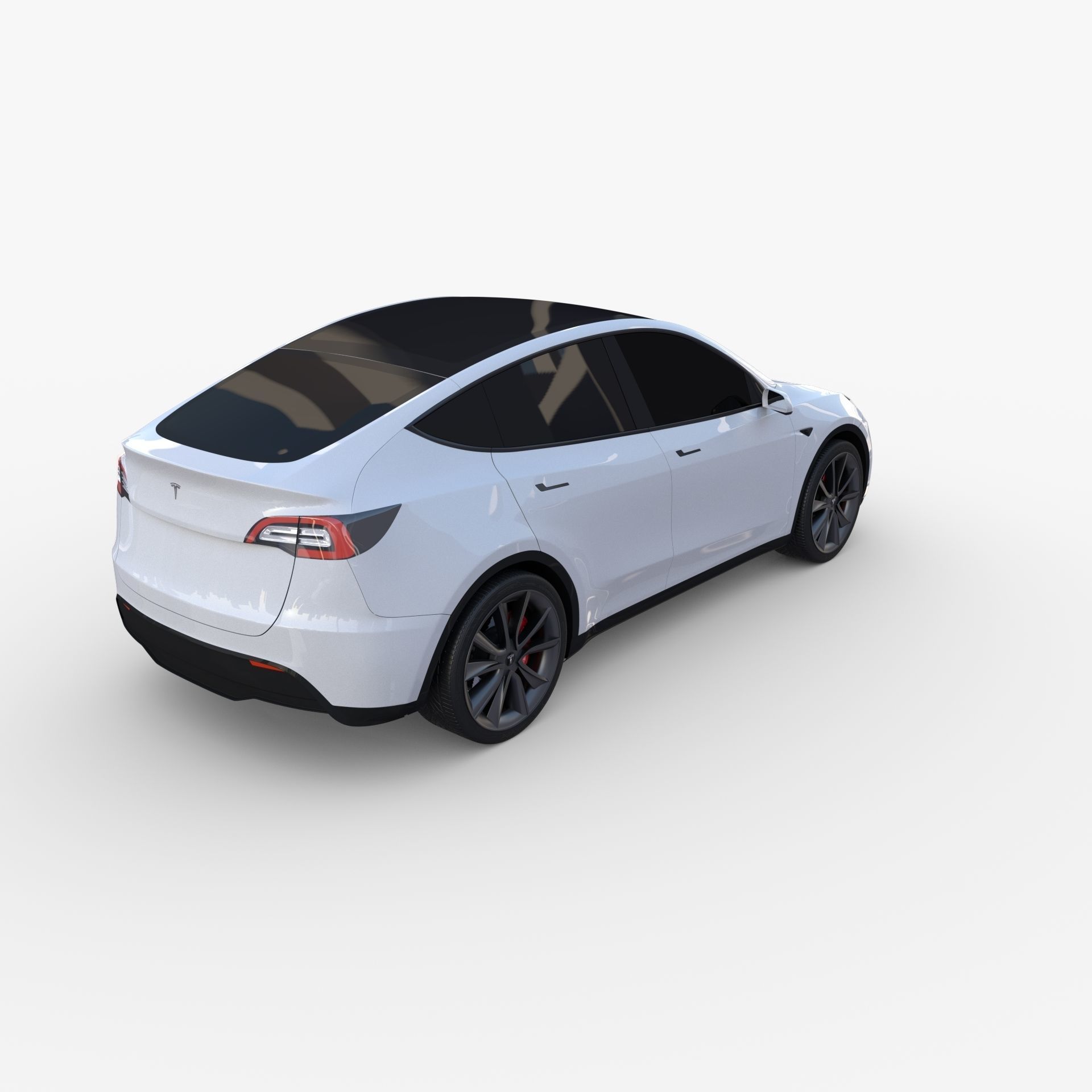 Tesla Model Y White 3D model | CGTrader