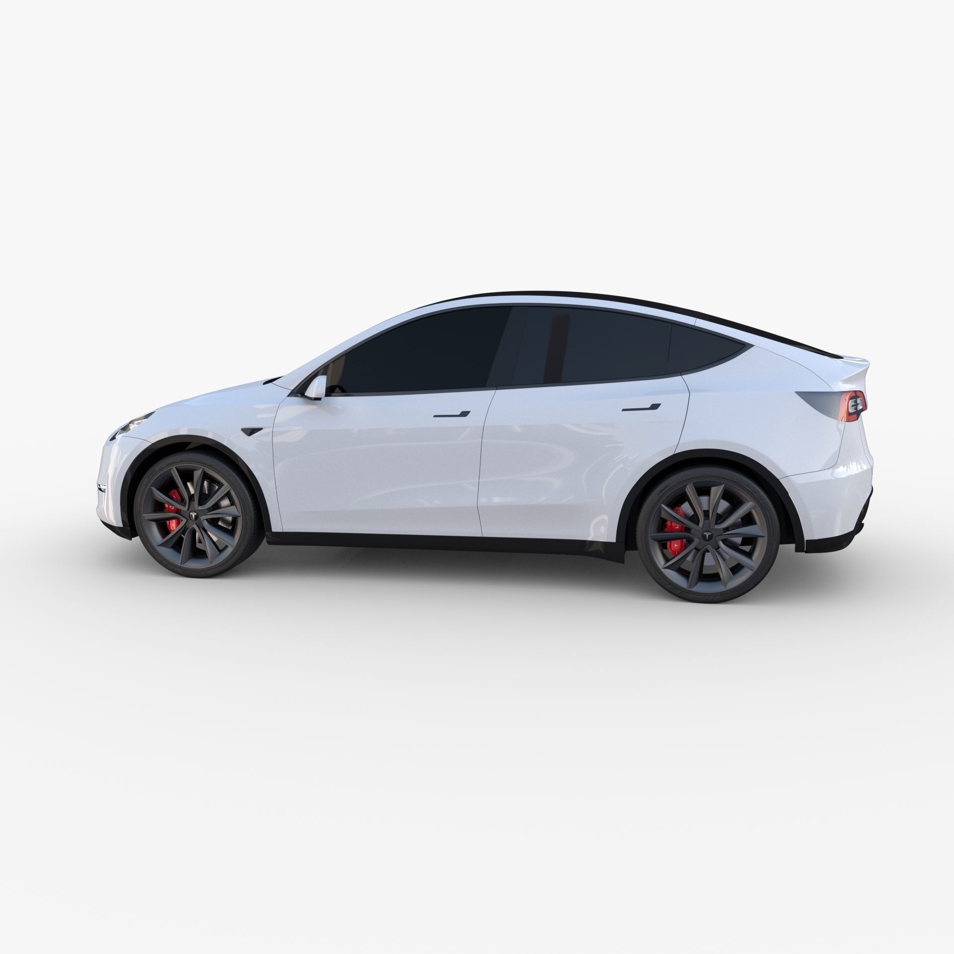 Tesla Model Y White 3D model | CGTrader