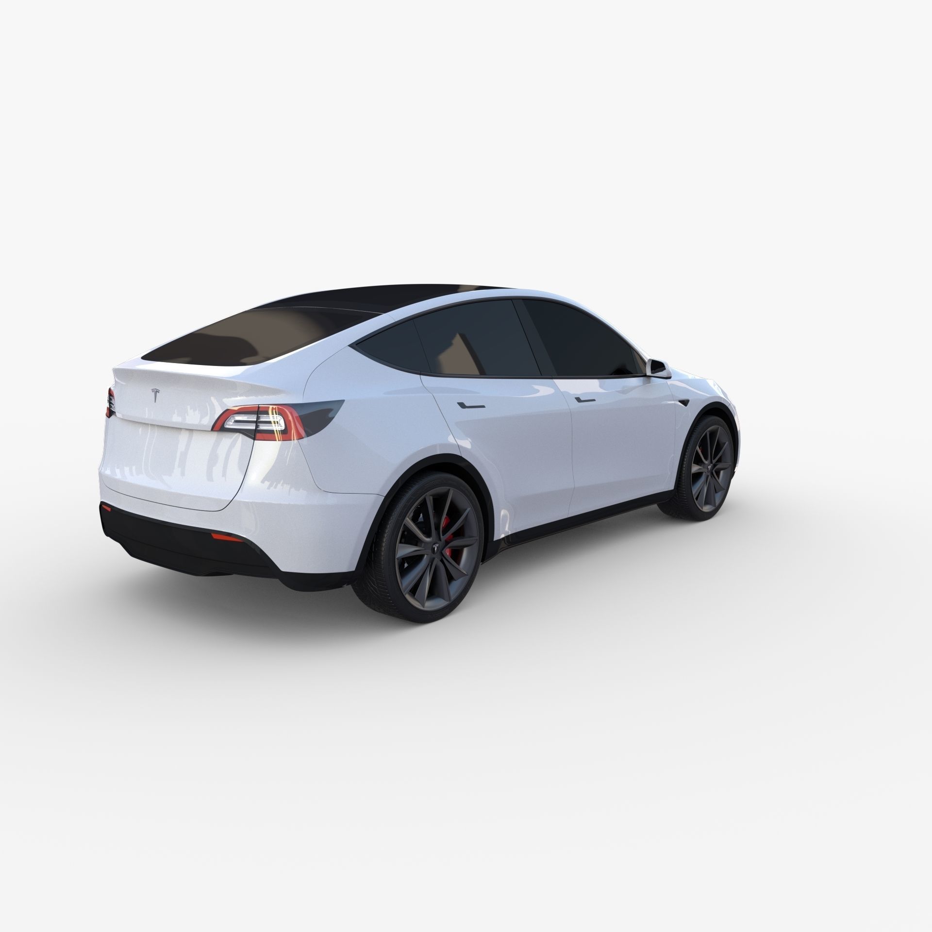 Tesla Model Y White 3D model | CGTrader