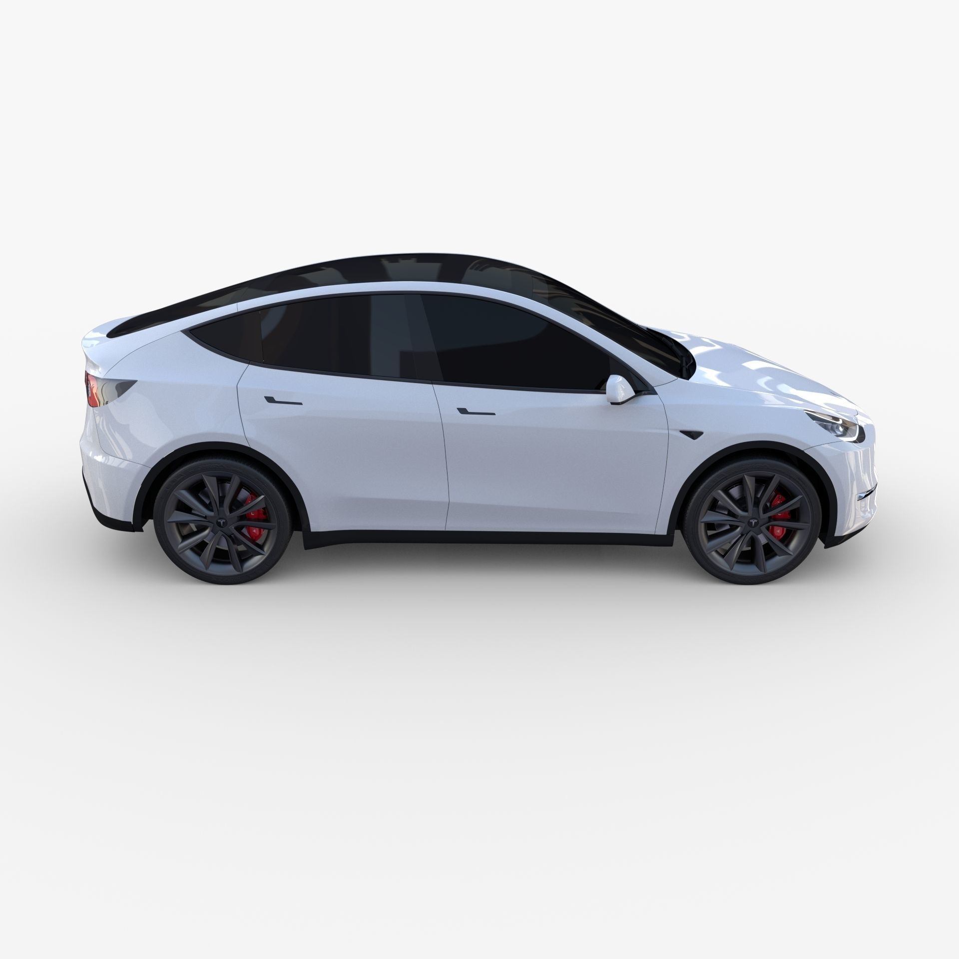 Tesla Model Y White 3D model | CGTrader