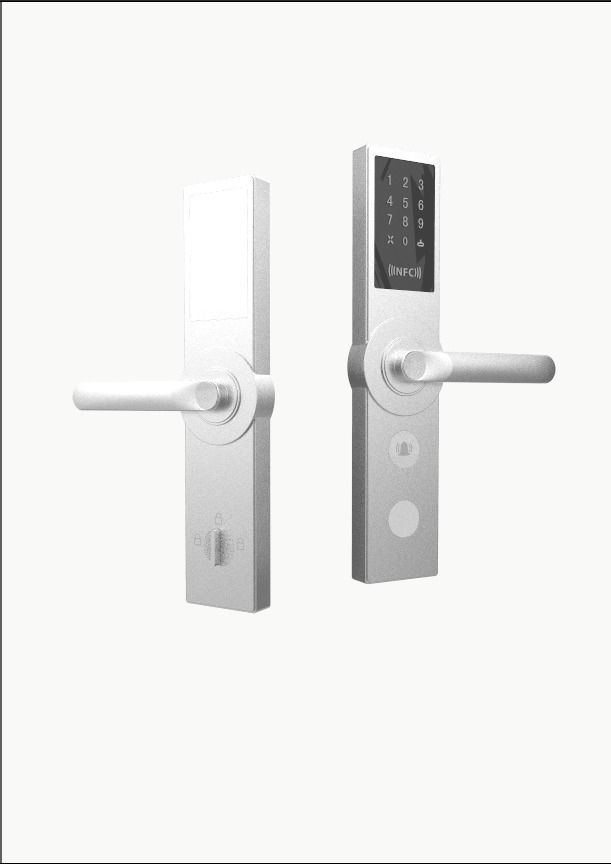 Smart door lock silver 3d model 3D model 3D printable | CGTrader