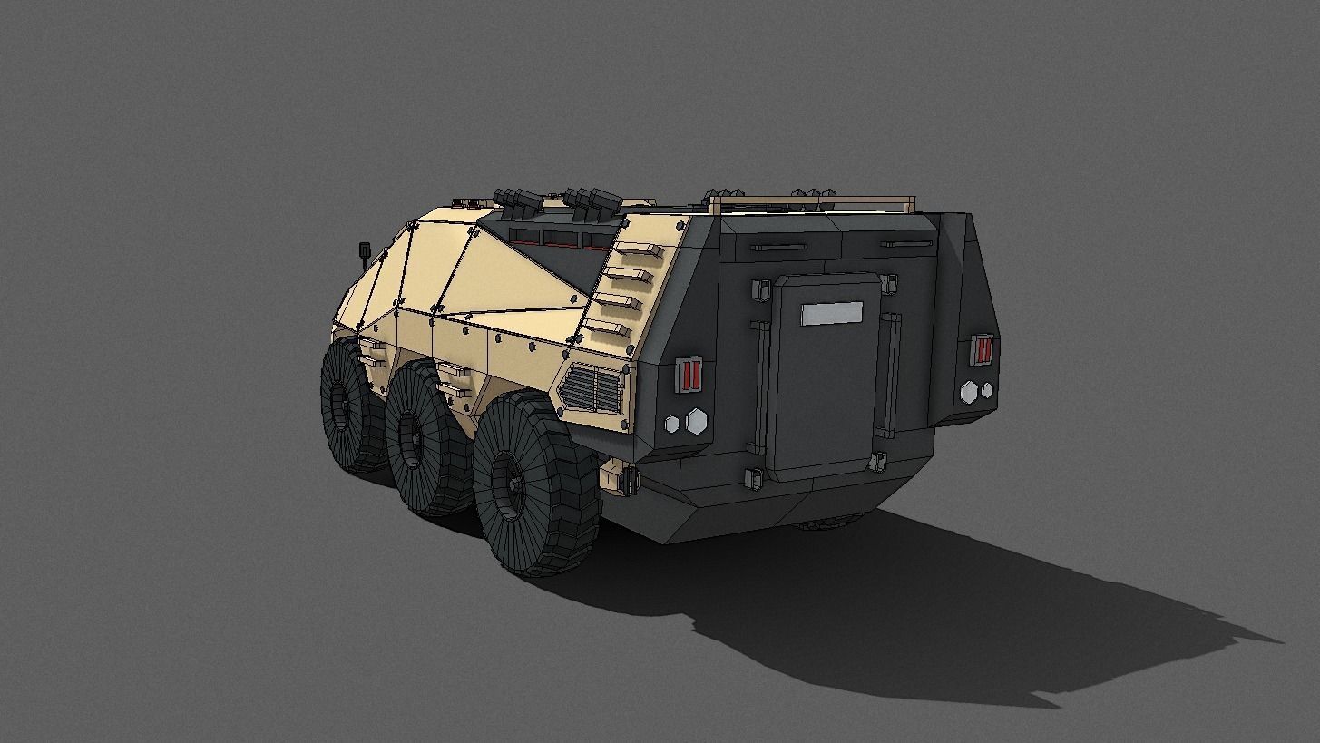 3D model Amphibious APC Lowpoly VR / AR / low-poly | CGTrader