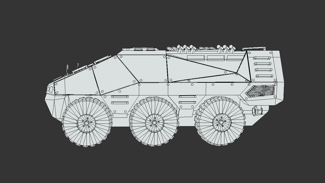 3D model Amphibious APC Lowpoly VR / AR / low-poly | CGTrader