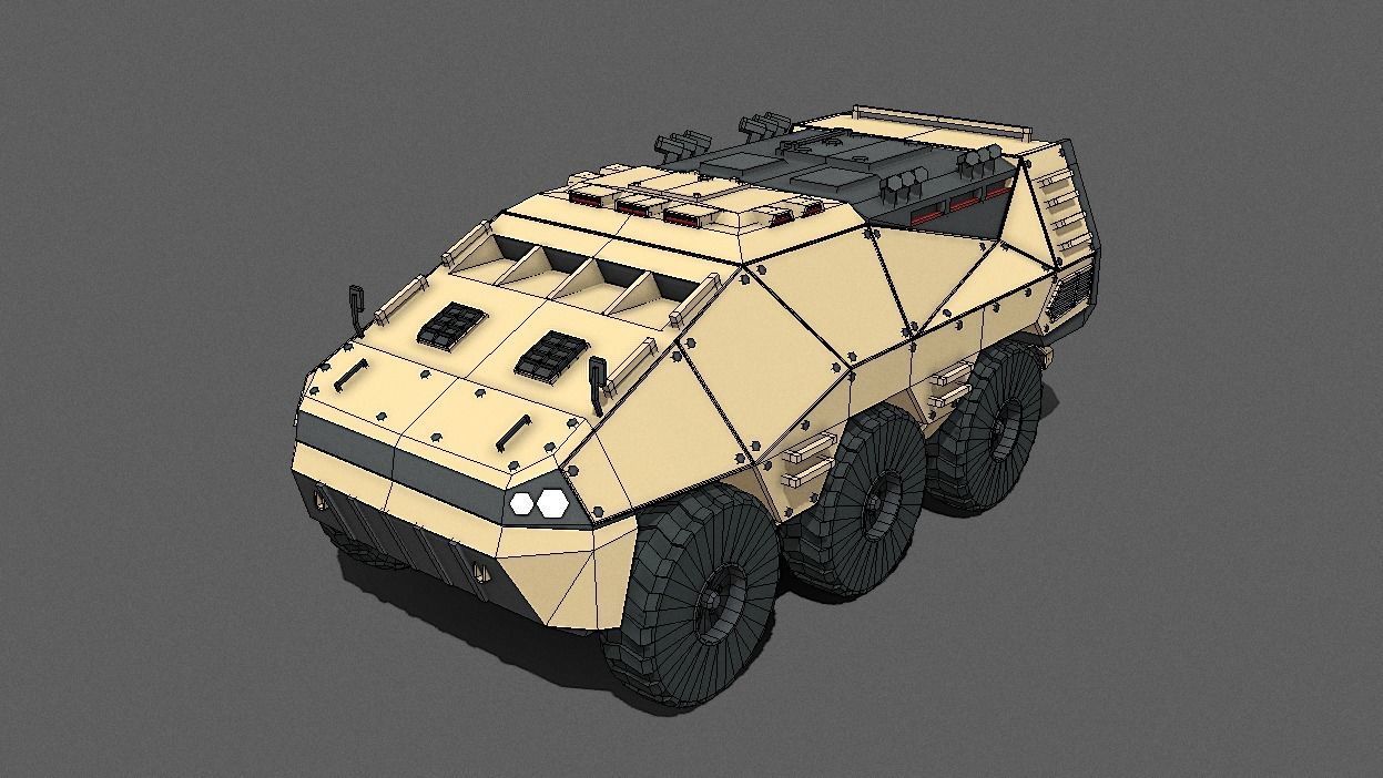3D model Amphibious APC Lowpoly VR / AR / low-poly | CGTrader