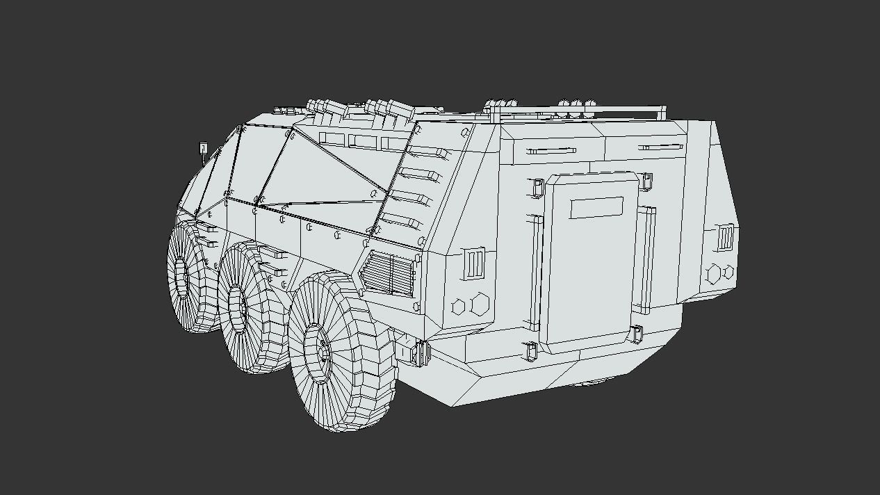 3D model Amphibious APC Lowpoly VR / AR / low-poly | CGTrader