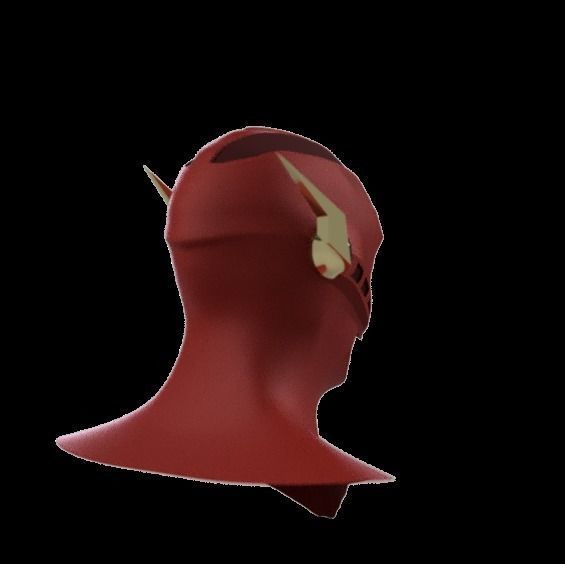 The Flash mask with gold horns 3D model 3D printable | CGTrader
