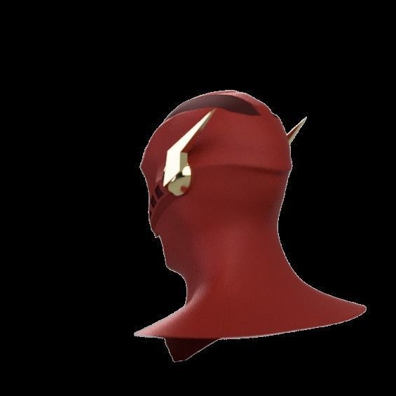 The Flash mask with gold horns 3D model 3D printable | CGTrader