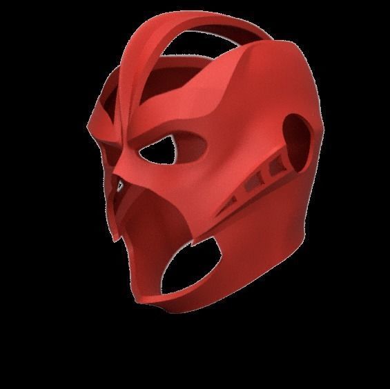 The Flash mask with gold horns 3D model 3D printable | CGTrader