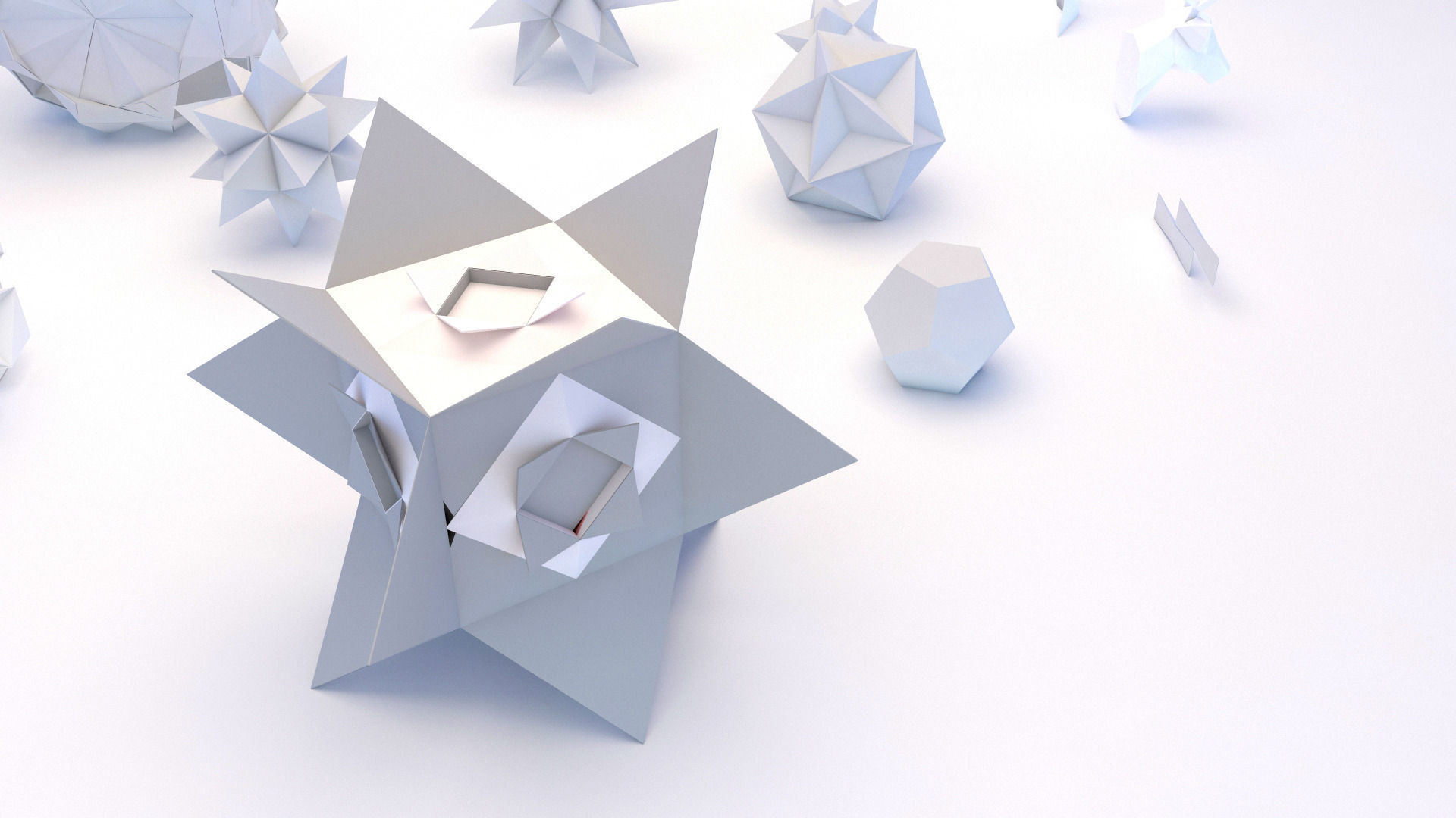 Origami Geometric 3D model | CGTrader