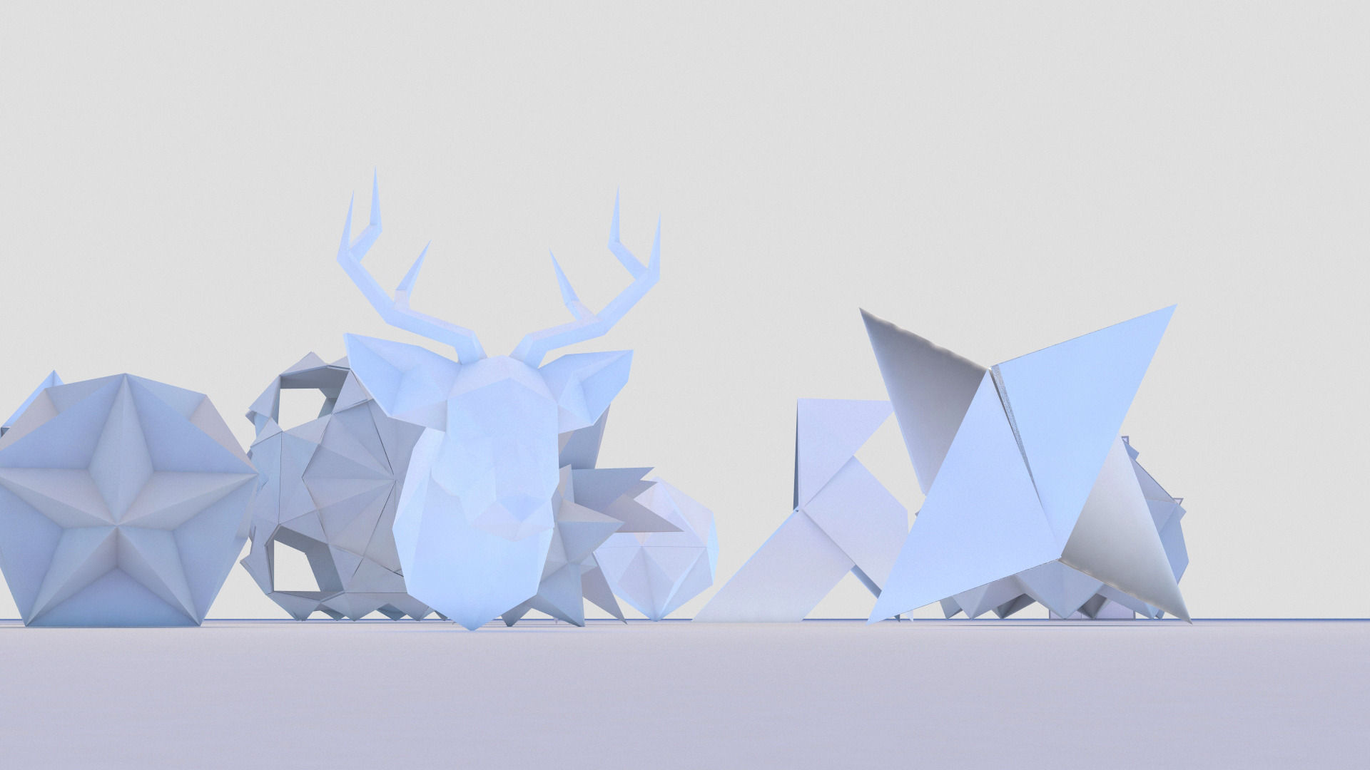 Origami Geometric 3D model | CGTrader