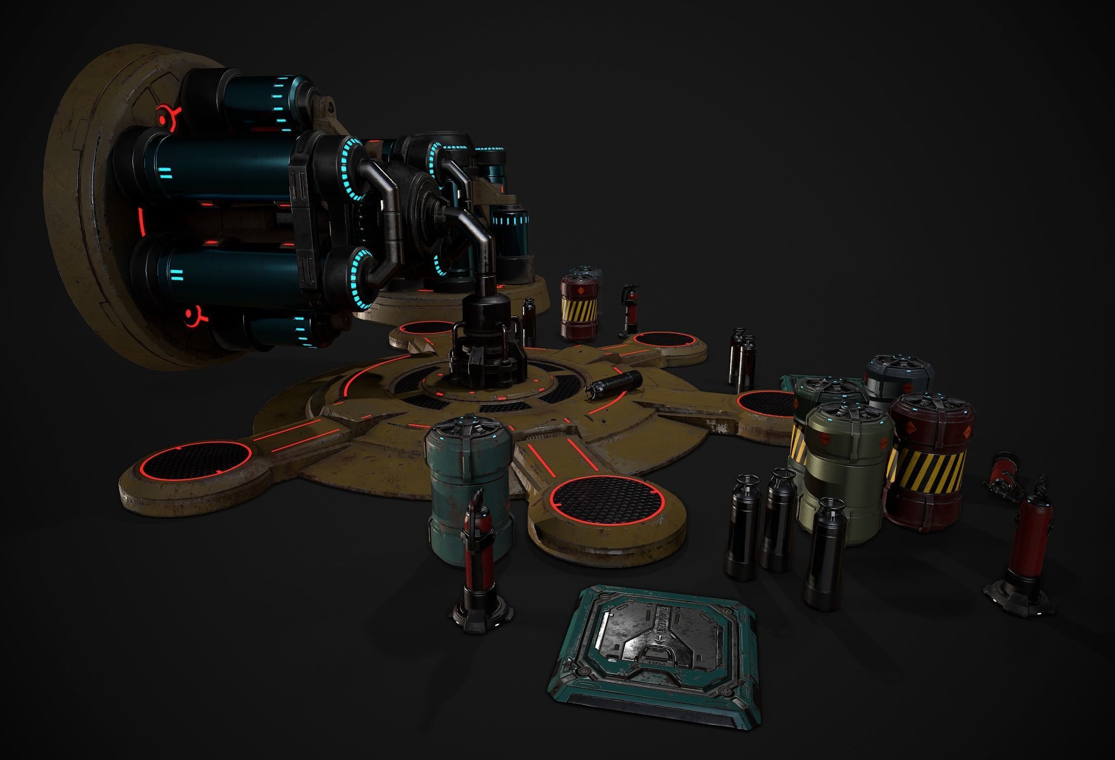 3D model Game sci-fi asset pack VR / AR / low-poly | CGTrader