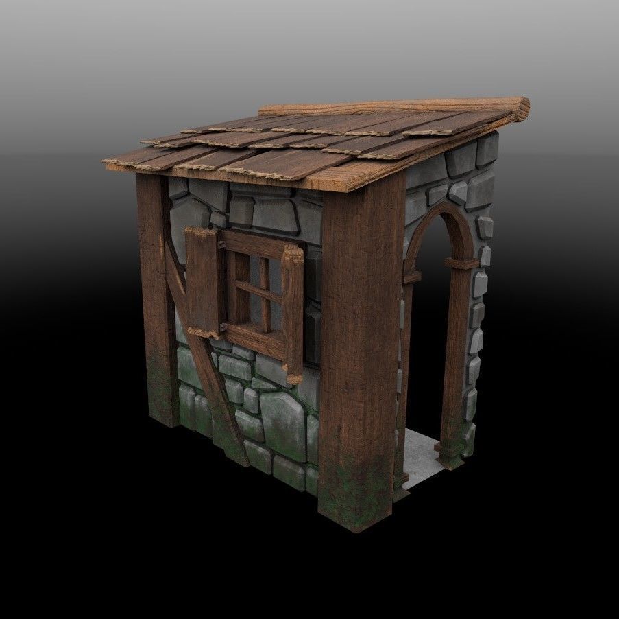 3D model Rustic Shack - Game Ready VR / AR / low-poly | CGTrader