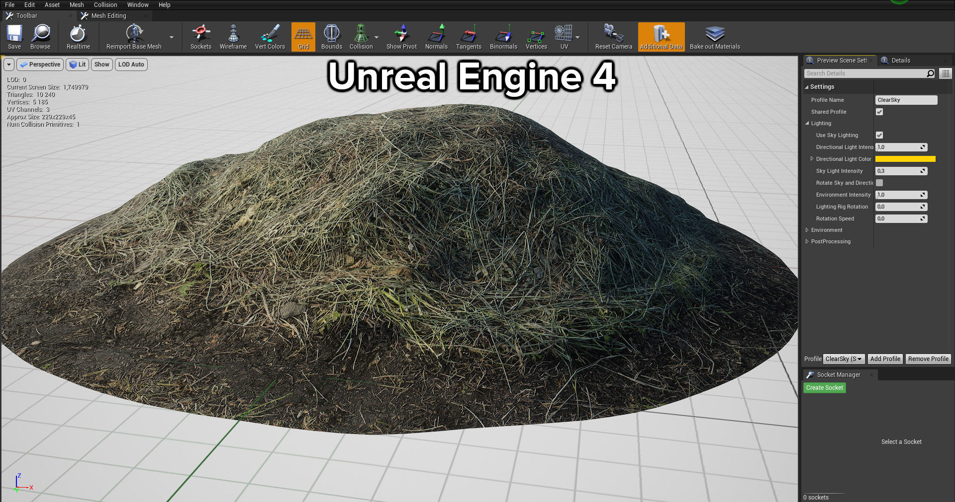 3D model Props For Exterior - Mowed Grass - Scanned Pile Of Hay VR / AR ...