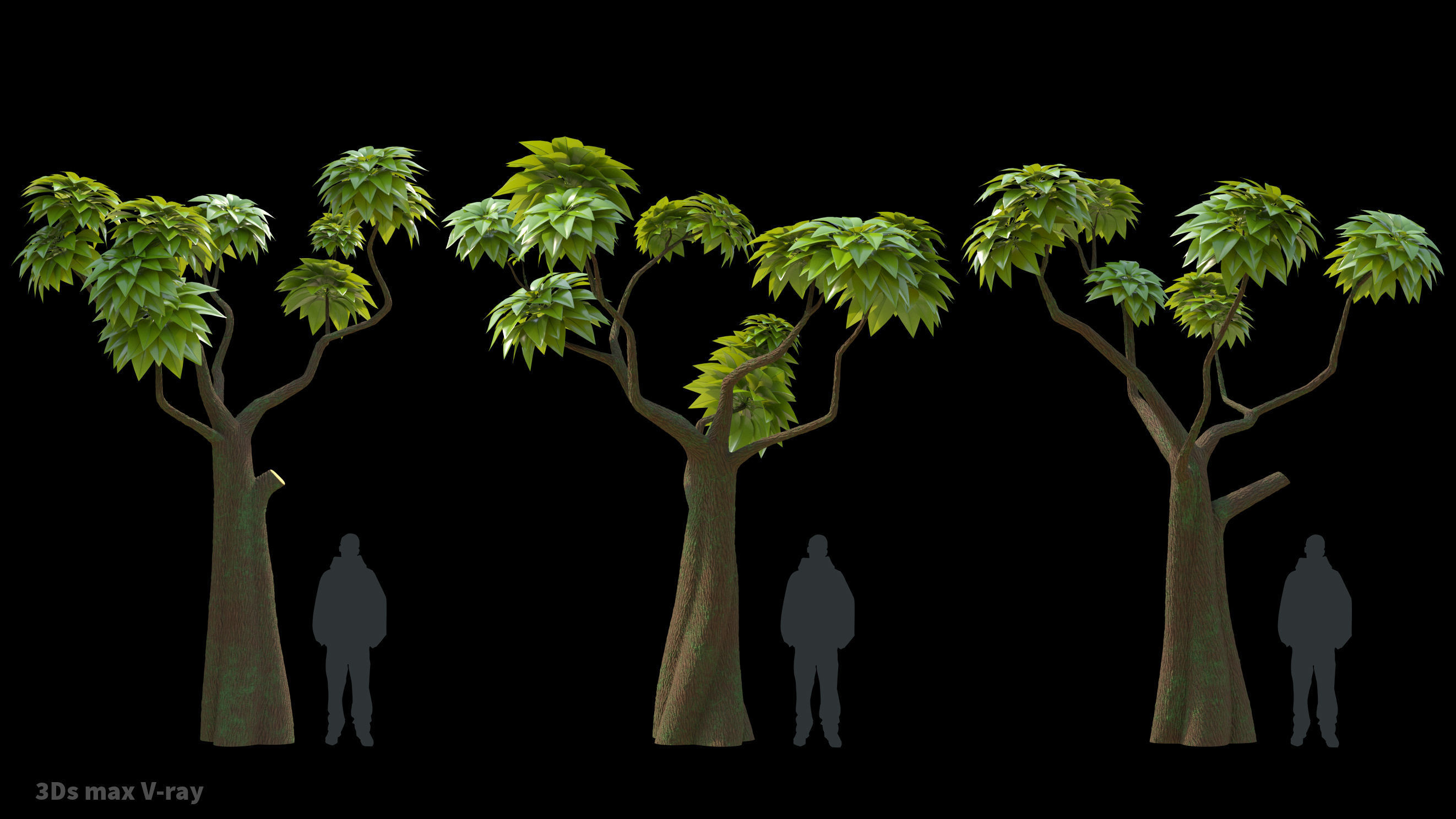 Cartoon jungle tree 3D model | CGTrader