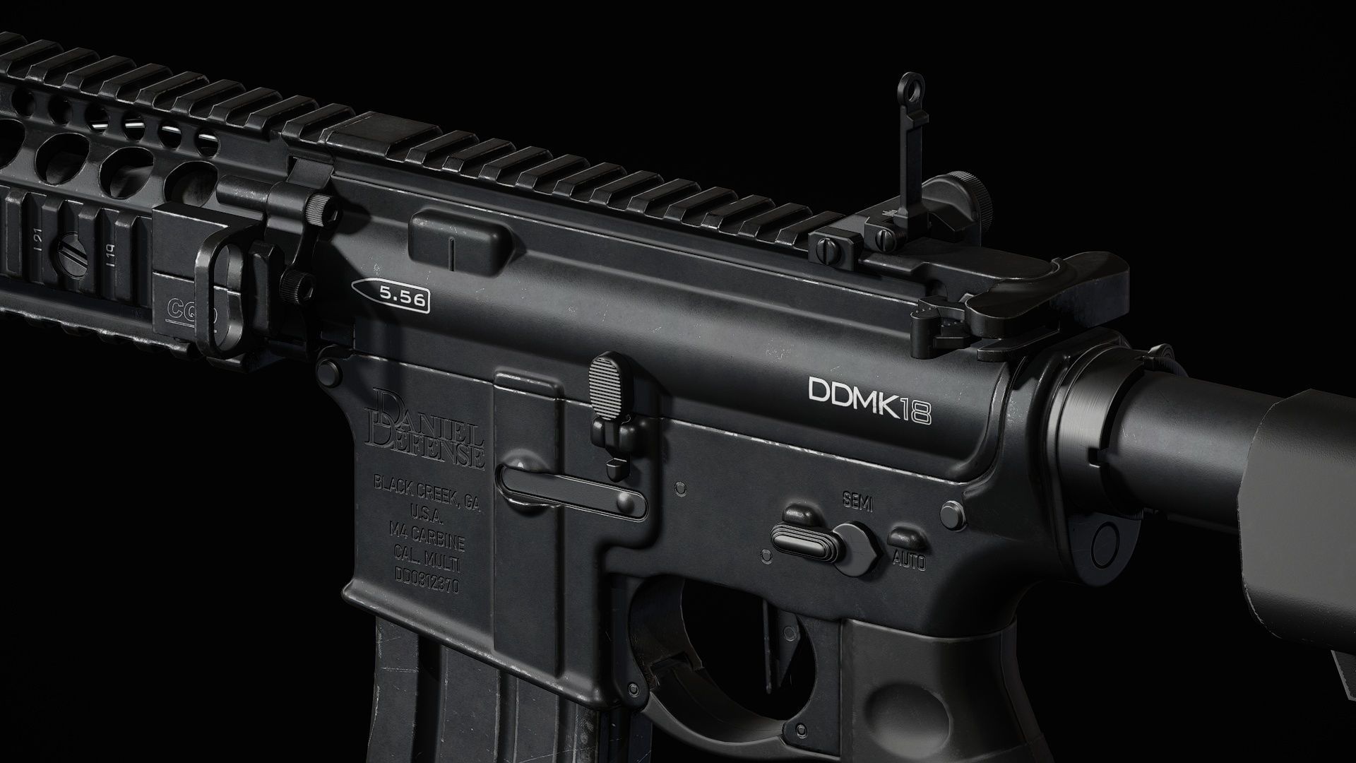 3D model Daniel Defense MK18 VR / AR / low-poly | CGTrader