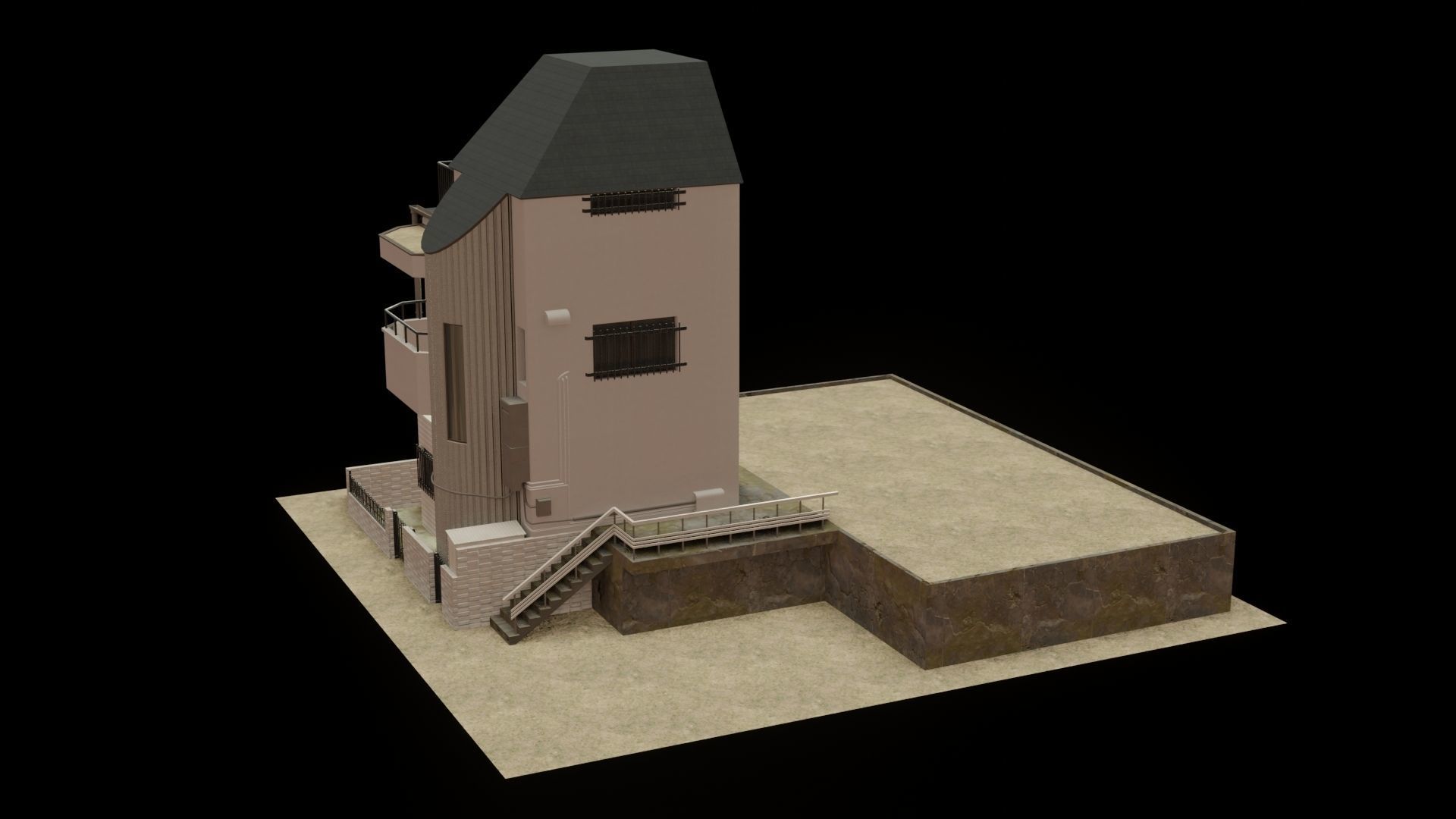 3D model Modern japanese building VR / AR / low-poly | CGTrader