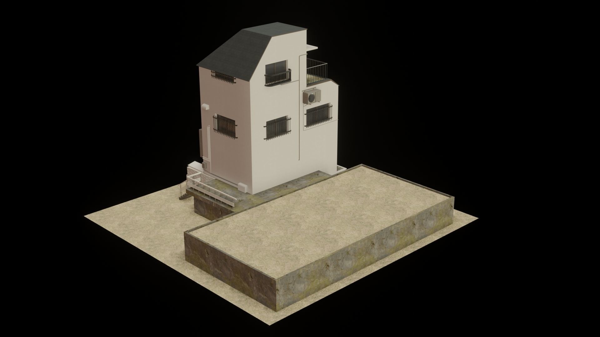 3D model Modern japanese building VR / AR / low-poly | CGTrader