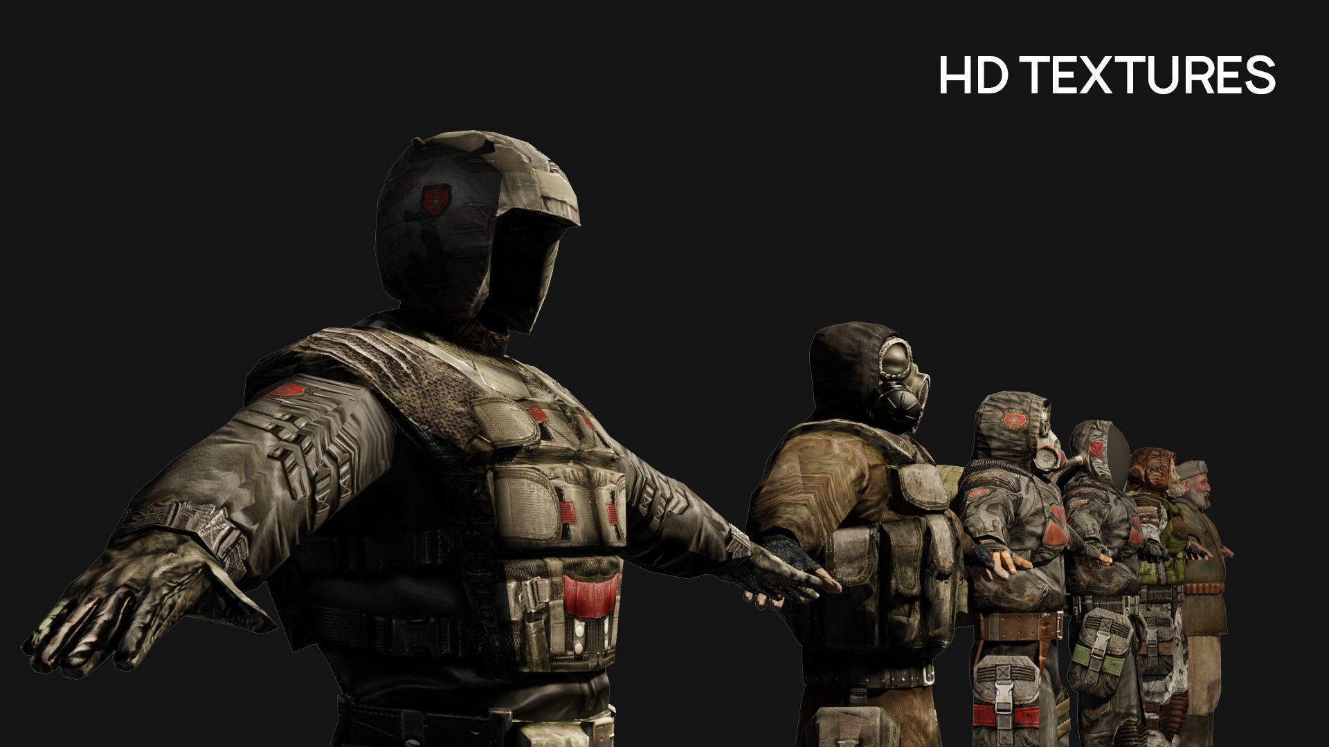 3D model STALKER Actor 3d models pack with improved hd textures VR / AR ...