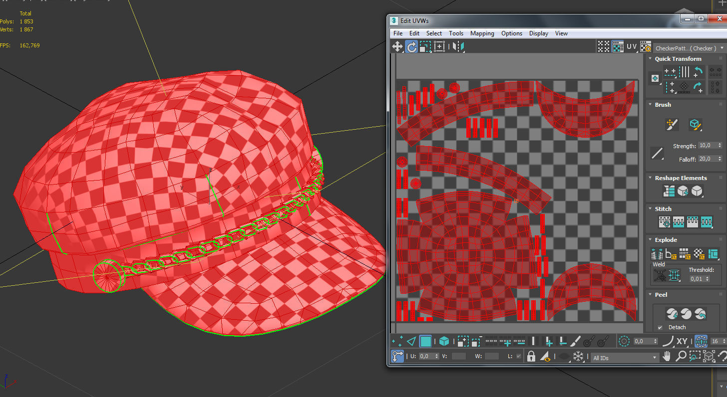 3D model Womens Cap VR / AR / low-poly | CGTrader