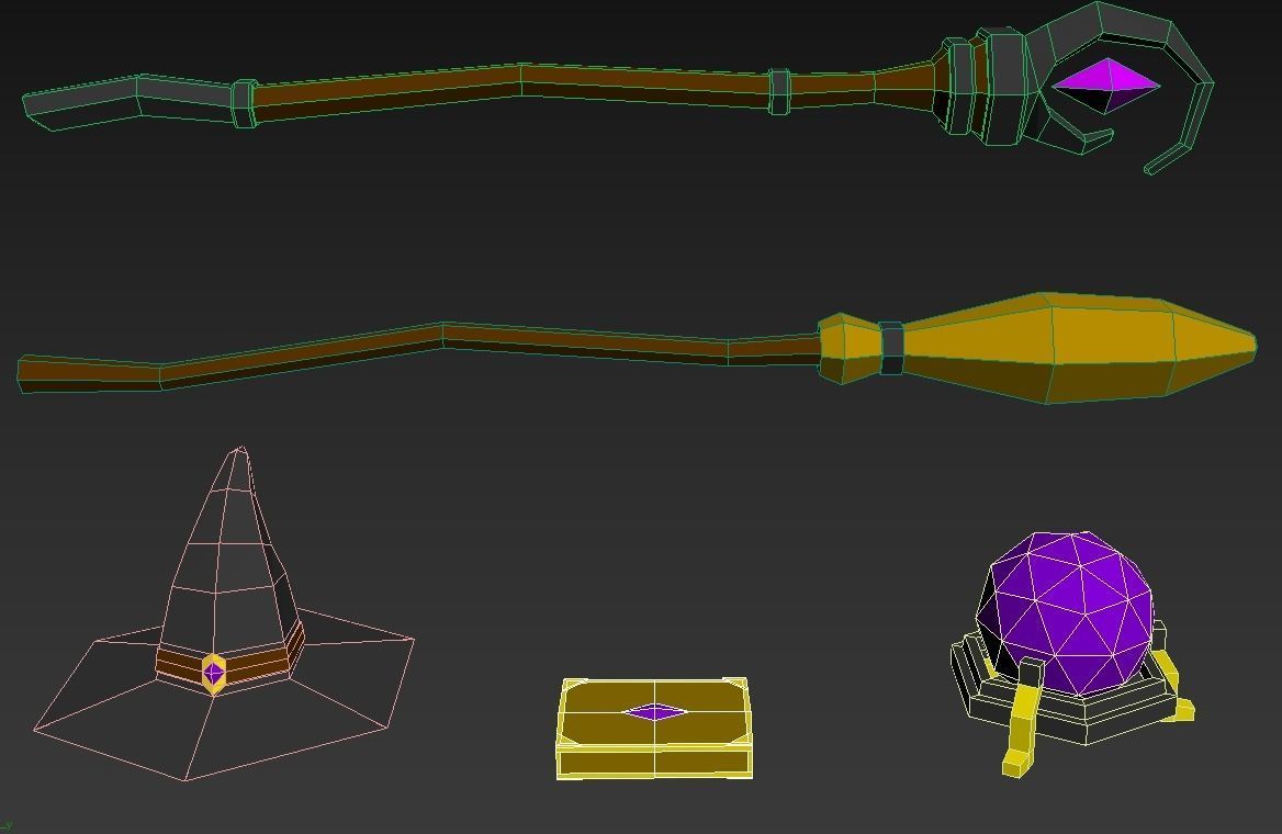 3D model Low Poly Mage Pack VR / AR / low-poly | CGTrader