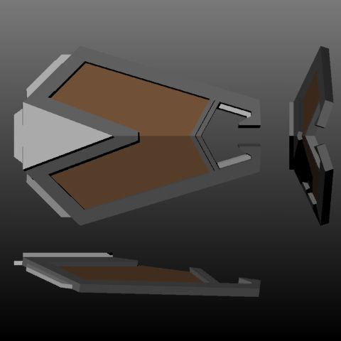 Dwarven Kite Shield free 3D model 3D printable | CGTrader