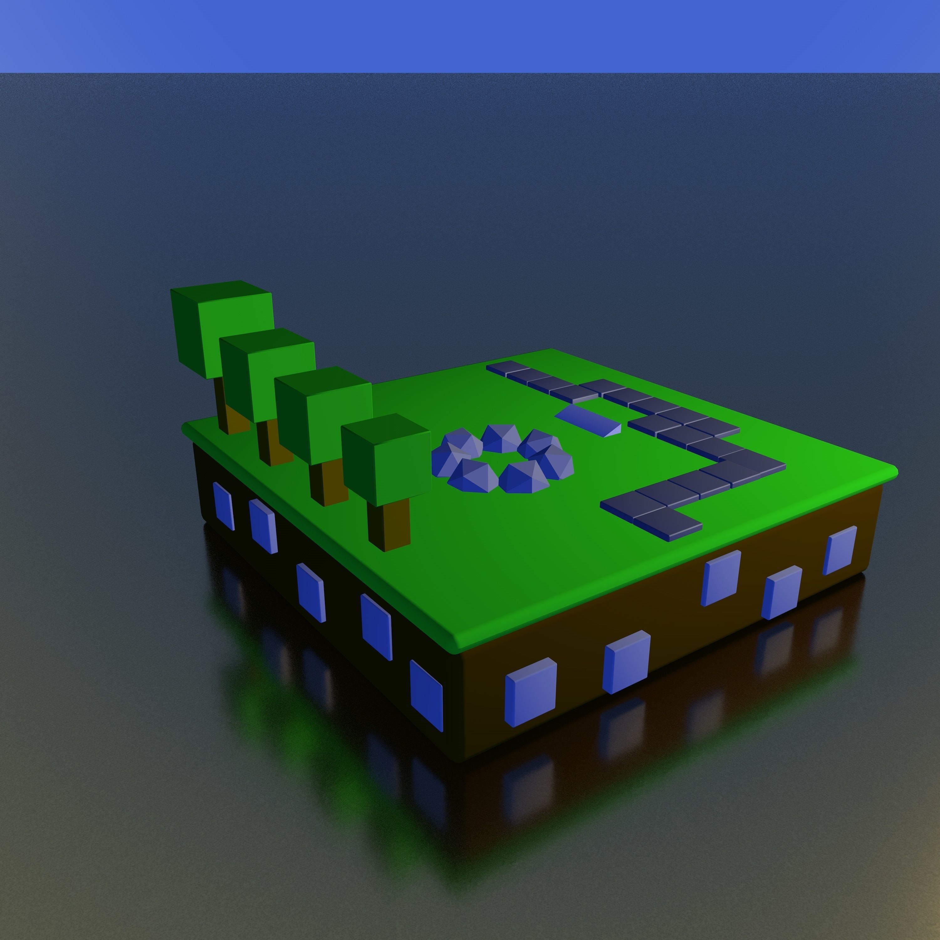 3D model Skyblock Landscape VR / AR / low-poly | CGTrader