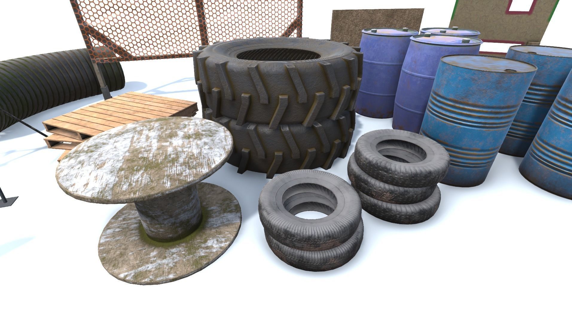 3D model Game and VR Ready Shooting Range Assets VR / AR / low-poly ...