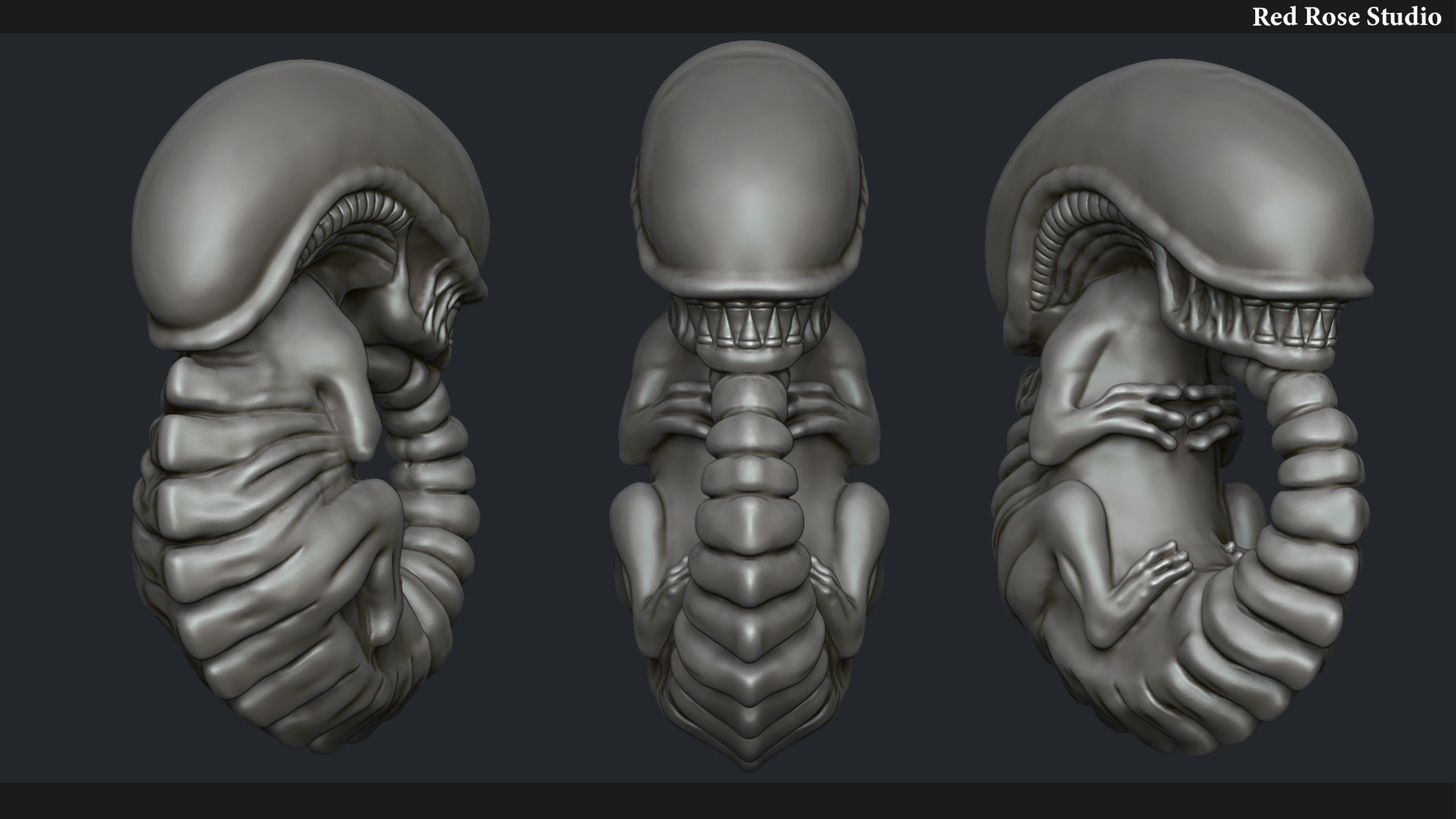 Xenomorph Alien Embryo 3D model 3D printable | CGTrader
