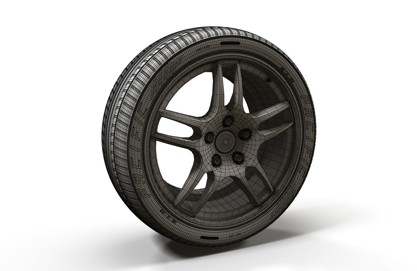Sport car wheel 3D model | CGTrader