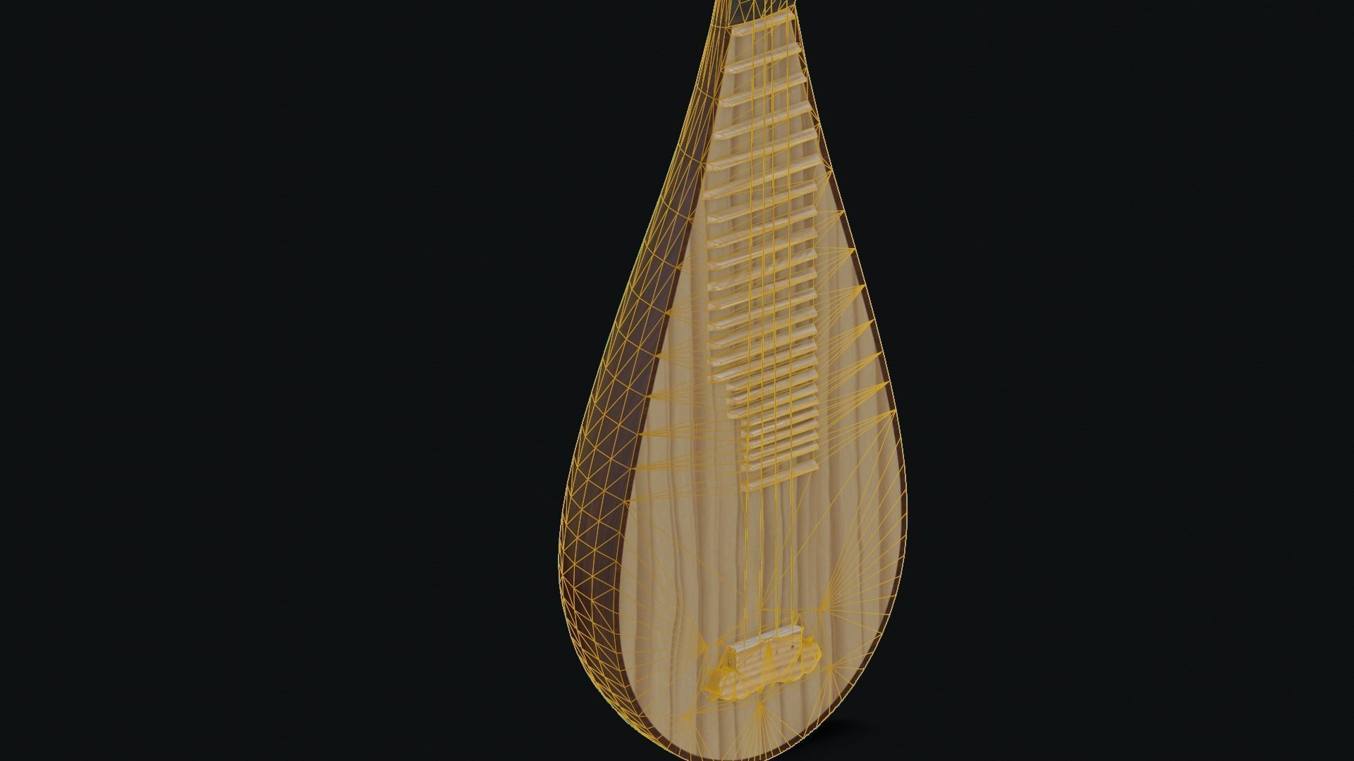 3D model Pipa Traditional Japanese Instrument VR / AR / low-poly | CGTrader