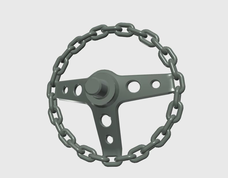 Chain Steering wheel 3D model 3D printable | CGTrader
