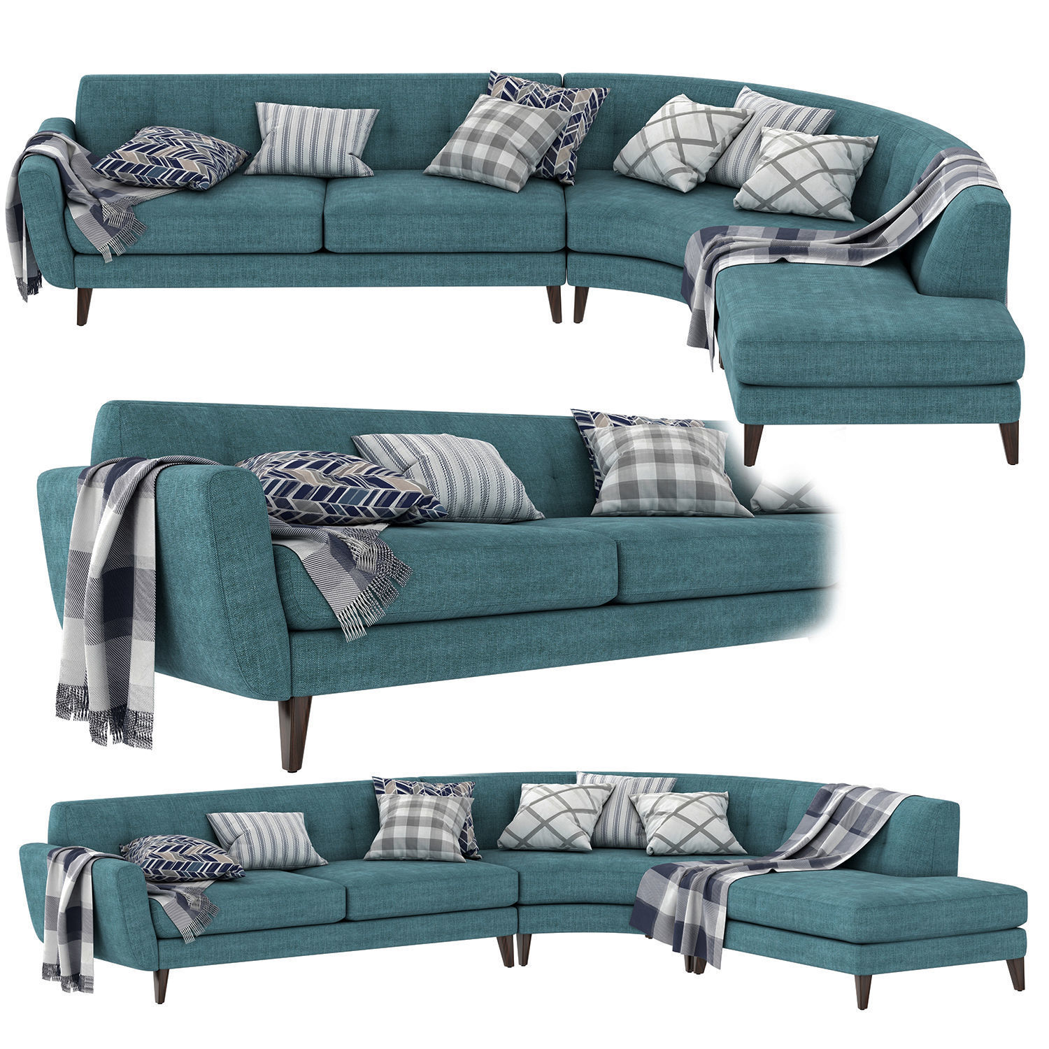 Chill lounge sectional sofa 3D model | CGTrader