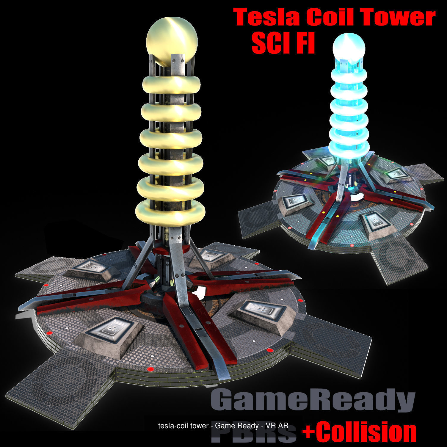 Cyberpunk architectural - construction - sci fi collection VR / AR ...